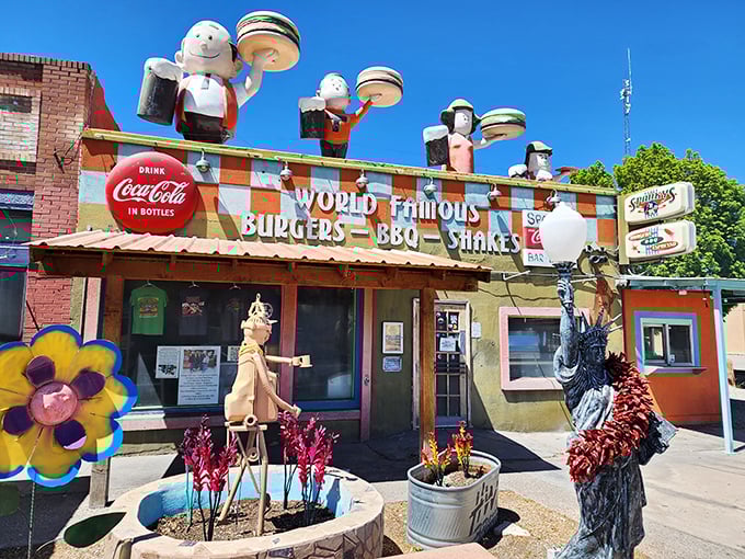 Sparky's colorful exterior is like a desert mirage, except this oasis delivers on its promise of smoky, chile-laden salvation.