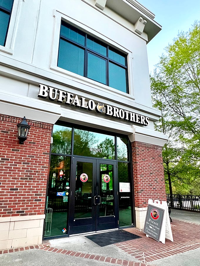 Welcome to Buffalo Brothers, where the brick exterior hides a world of wing-filled wonders. It's like finding Narnia, but with more sauce options.