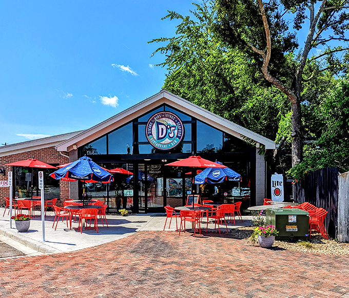 Welcome to flavor town! D's Wings' inviting exterior promises a feast for both your taste buds and your eyes.