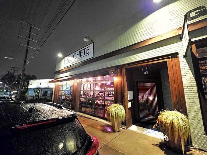 MACHETE's minimalist exterior houses culinary treasures within &ndash; like finding a speakeasy that trades passwords for perfect ponzu sauce. 