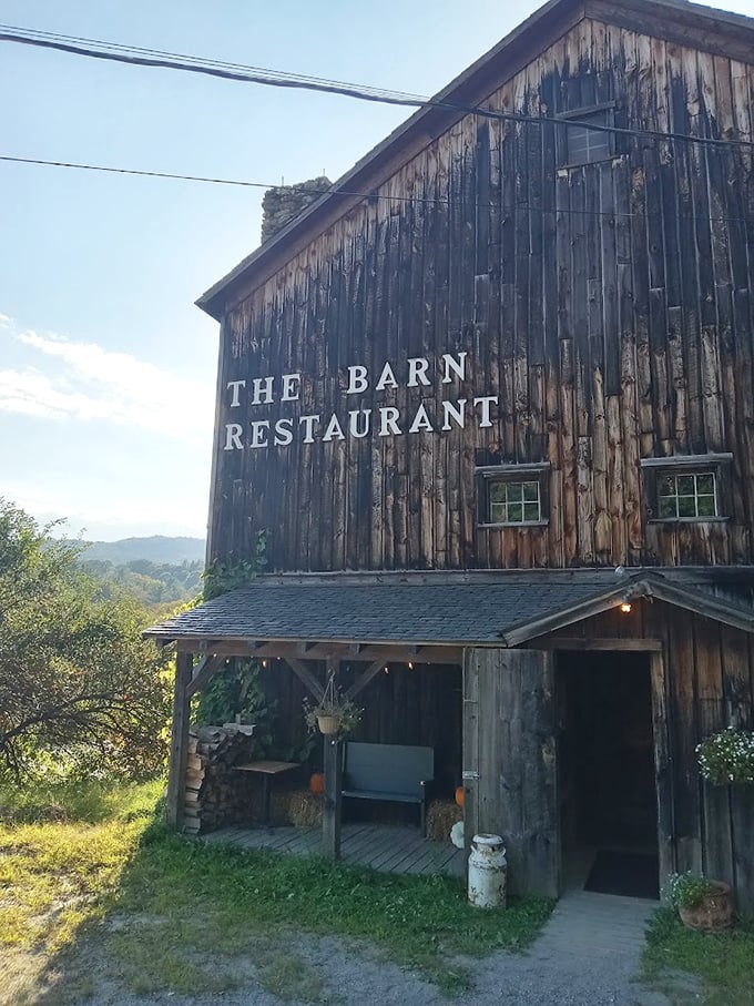 Welcome to The Barn, where rustic charm meets culinary magic! This weathered exterior holds more flavor than a vintage wine cellar.