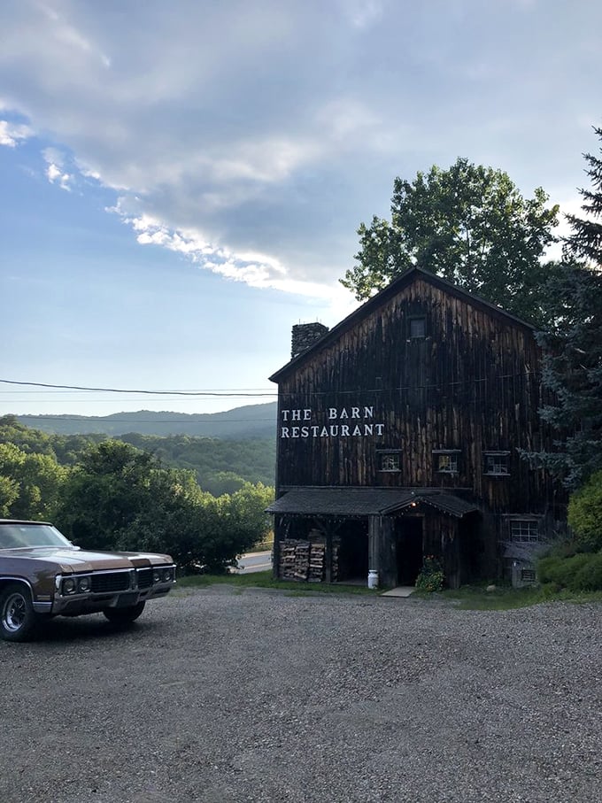 Welcome to The Barn, where rustic charm meets culinary magic! This weathered exterior holds more flavor than a vintage wine cellar.