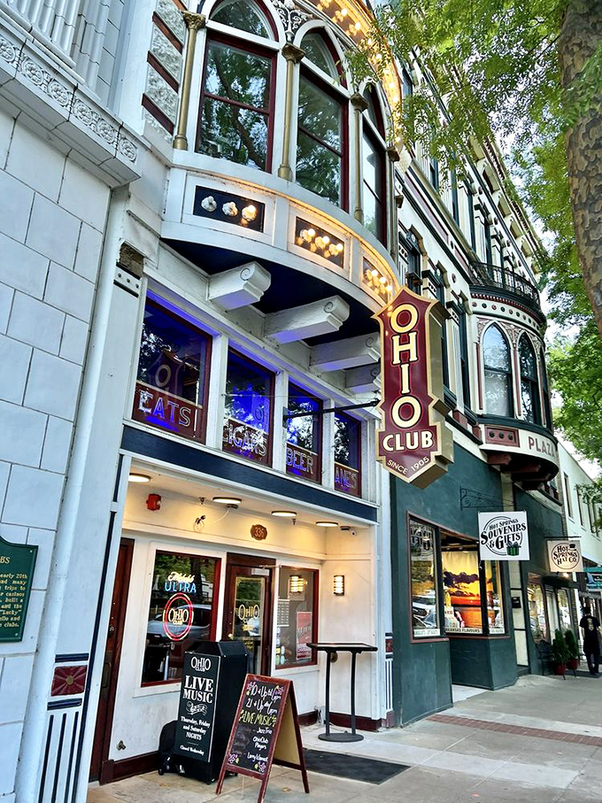 The historic Ohio Club's fa&ccedil;ade stands proudly on Central Avenue, its vintage sign beckoning like an old friend who's seen more than they'll ever tell.