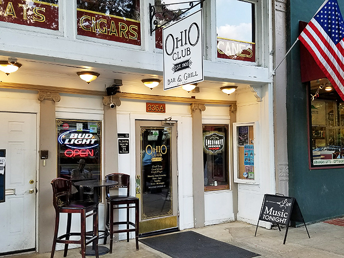 The historic Ohio Club's fa&ccedil;ade stands proudly on Central Avenue, its vintage sign beckoning like an old friend who's seen more than they'll ever tell.
