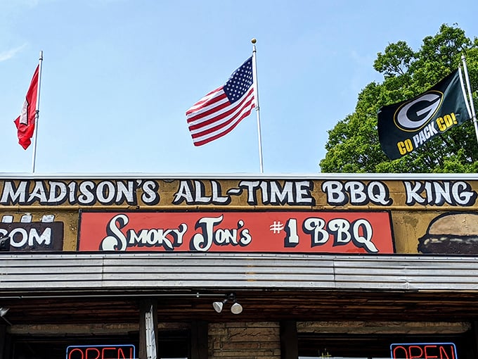 "Madison's All-Time BBQ King" isn't just a catchy slogan - it's a smoky promise that'll have your taste buds doing a happy dance before you even step inside.