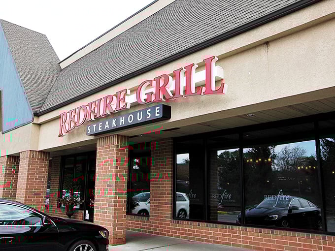 Welcome to steak paradise! Redfire Grill's exterior might be unassuming, but inside lies a carnivore's dream come true.