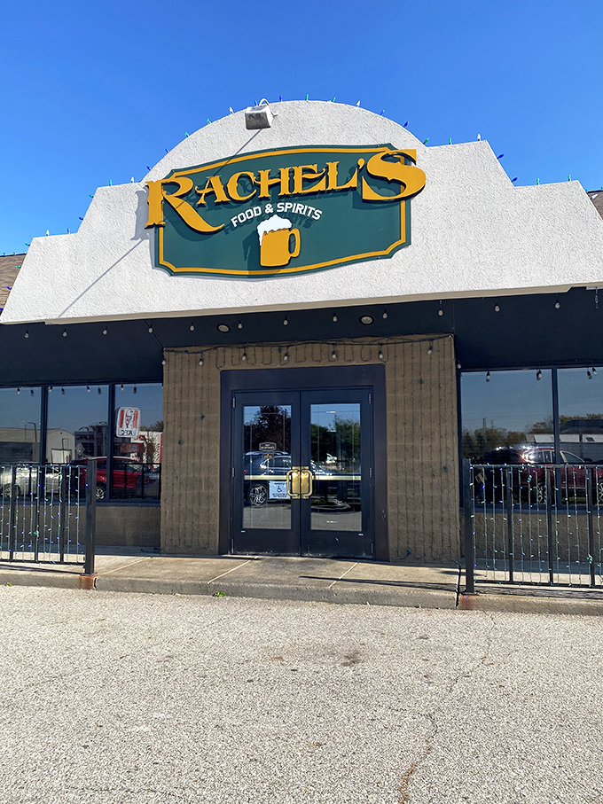 Welcome to Rachel's, where the exterior is as inviting as a warm hug from your favorite aunt. This place screams "come on in and loosen your belt!"
