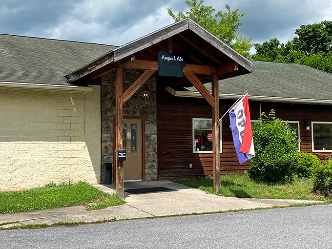 Welcome to Angus & Ale, where rustic charm meets mouthwatering meals. This unassuming exterior houses a treasure trove of flavors that'll make your taste buds do a happy dance.