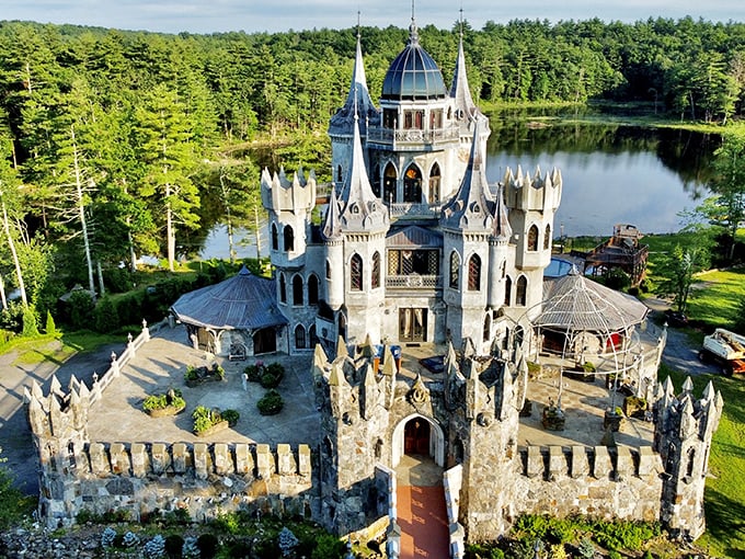 Fairy tales come to life! This aerial view of Chris Mark Castle proves that Connecticut can give Cinderella a run for her glass slipper.
