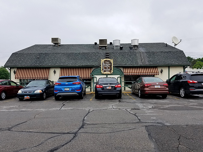 A slice of Europe in the heart of Utah! This charming diner's facade promises a waffle wonderland waiting inside.