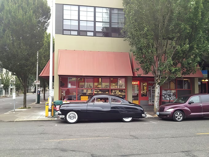 A time capsule with a side of pancakes! Fuller's Coffee Shop stands proudly, its red awning a beacon for breakfast lovers since 1947.