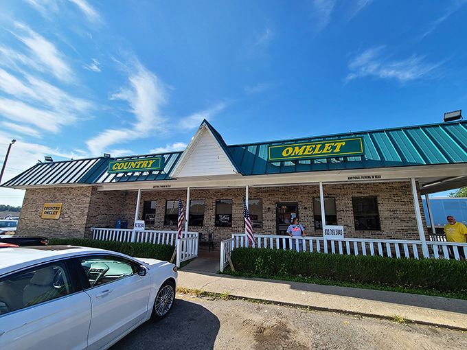 Welcome to egg paradise! This unassuming brick building houses a 24-hour omelet oasis that'll make your taste buds do the cha-cha.