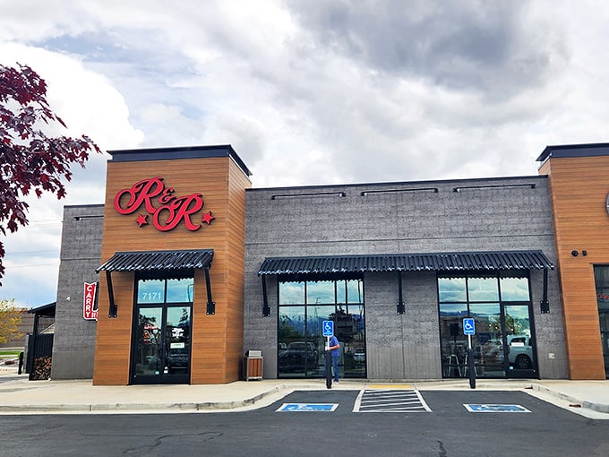 Welcome to R&R BBQ, where the smoke signals are stronger than your willpower! This unassuming exterior hides a world of meaty delights.