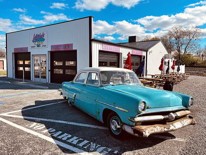 Welcome to Kayla's Diner, where the 1950s never left and your diet plans come to die. This retro wonderland serves up nostalgia with a side of chrome-plated charm.