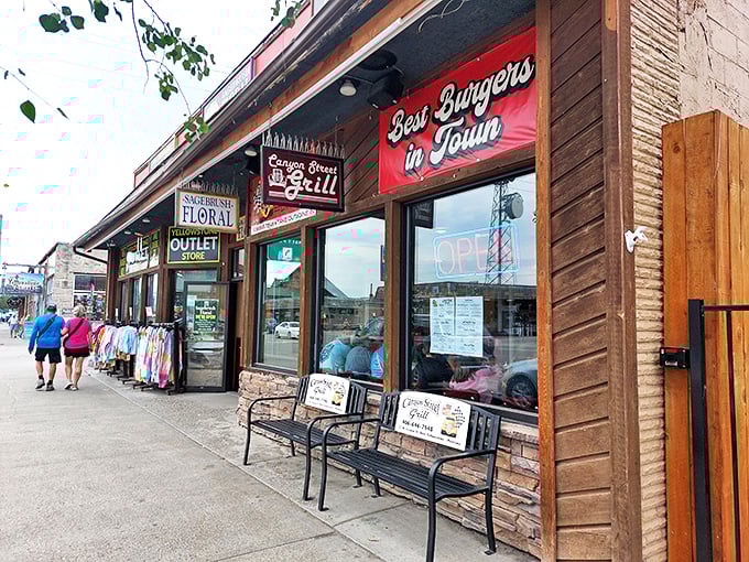 Step back in time! This retro facade isn't just a pretty face&mdash;it's a portal to comfort food paradise.