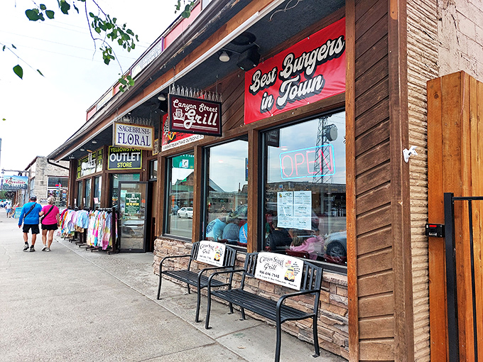 Step back in time! This retro facade isn't just a pretty face&mdash;it's a portal to comfort food paradise.