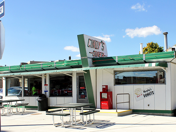 The little diner that could! Cindy's distinctive green-trimmed exterior stands proudly in downtown Fort Wayne, a stainless steel time capsule serving happiness 15 seats at a time.