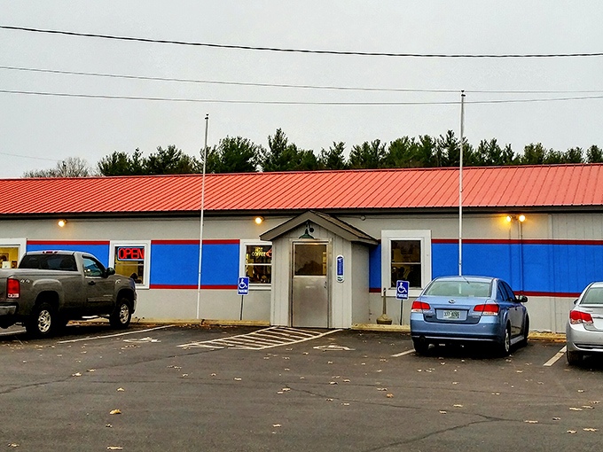 Welcome to breakfast paradise! The Northwood Diner's cheery exterior promises a feast for both your eyes and your taste buds.