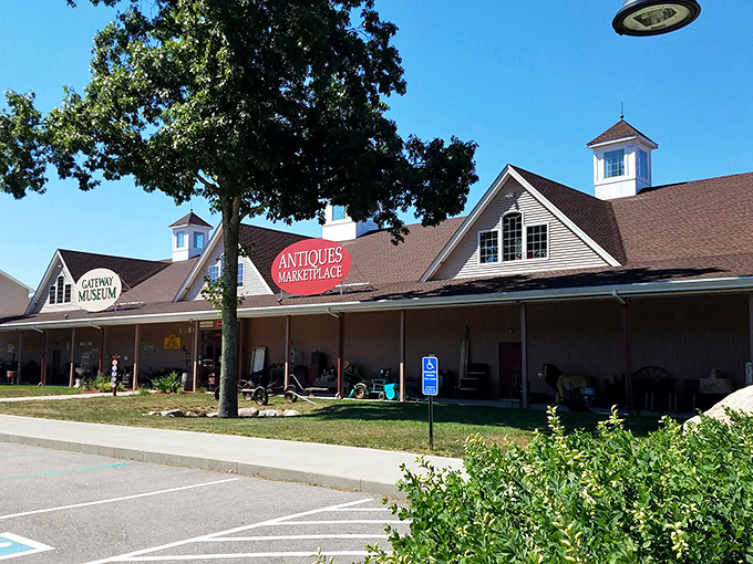 Welcome to the time machine! This charming New England facade houses a treasure trove of memories waiting to be rediscovered. Genius and antiques collide in this unassuming wonderland.