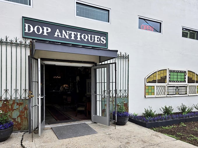 "Welcome to the time machine!" Dop Antiques' unassuming exterior belies the treasure trove within, like a TARDIS for vintage enthusiasts.
