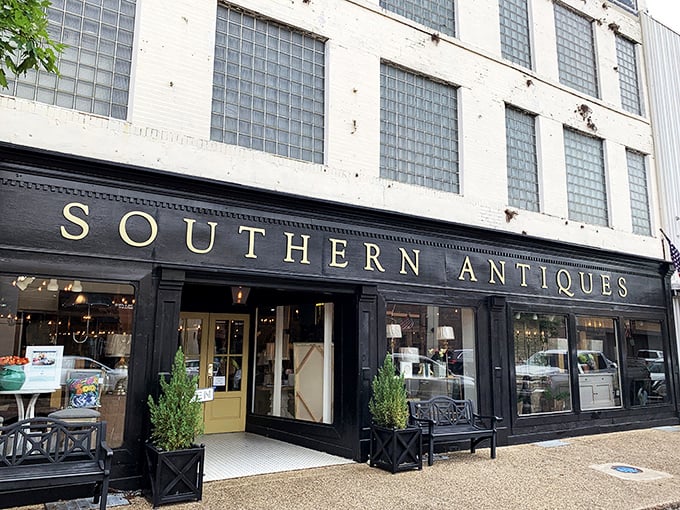 Step into a time machine disguised as a storefront! Southern Antiques beckons with its classic charm and promises of treasures within.