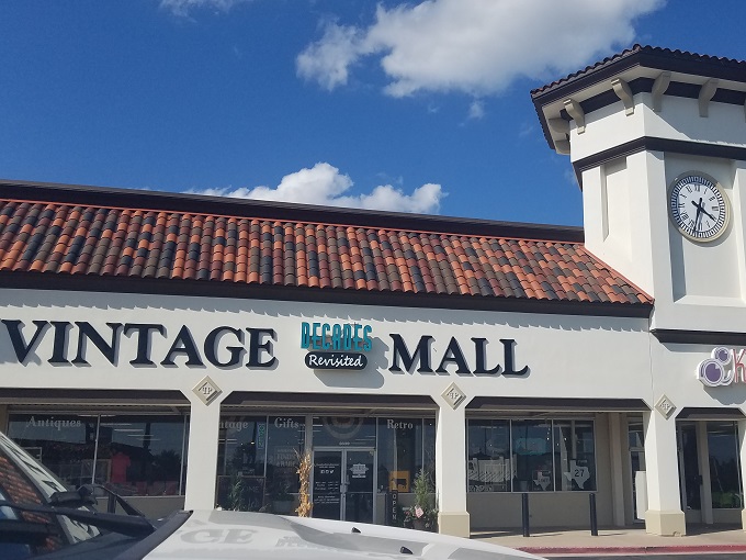 Welcome to the time machine! This vintage mall's exterior promises a journey through decades, complete with a charming clock tower that's seen more trends than a fashion magazine.