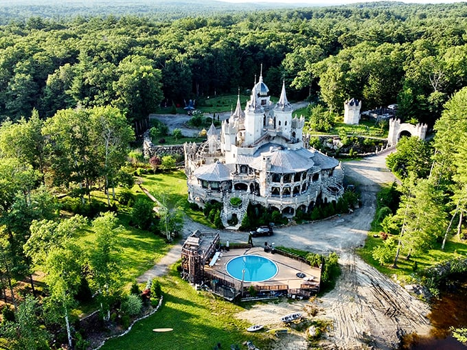 Fairy tales come to life! This aerial view of Chris Mark Castle proves that Connecticut can give Cinderella a run for her glass slipper.