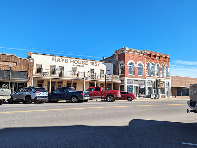 Step back in time! Hays House 1857 stands proud on Main Street, a living postcard from the Wild West era.
