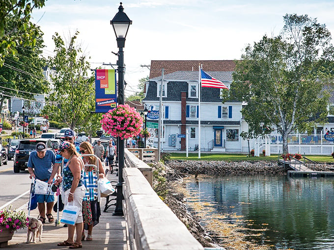Stroll down memory lane! Kennebunkport's main drag is like a Norman Rockwell painting come to life, with a dash of coastal charm.