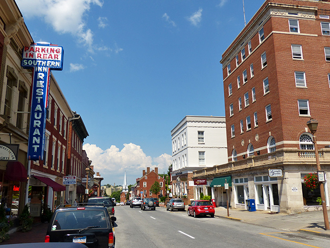 Brick by brick, history whispers its secrets. Lexington's Main Street is a time capsule of charm, where every storefront tells a tale.