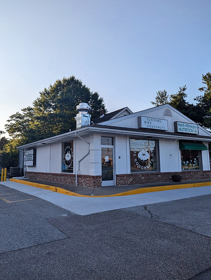 A sleepy bird's paradise! This unassuming storefront hides a world of sugary delights, proving that sometimes the best things come in plain packages.
