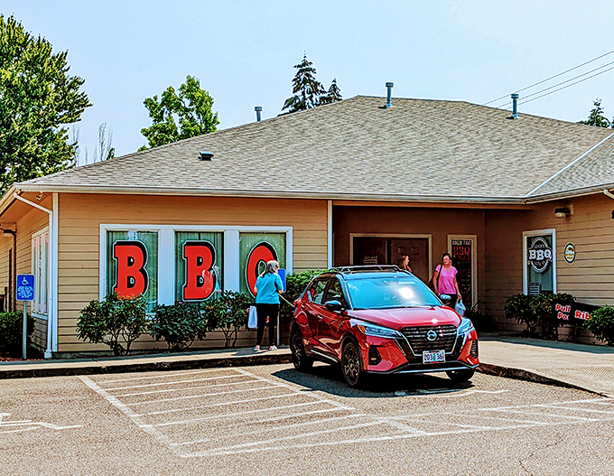 The unassuming exterior of Roger That BBQ stands as Salem's smoke signal to barbecue pilgrims&mdash;those bold red BBQ letters promising salvation for the hungry soul.
