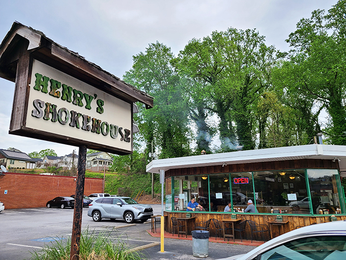 Welcome to BBQ paradise! Henry's Smokehouse may look unassuming, but trust me, this humble exterior hides a world of smoky delights waiting to be discovered.