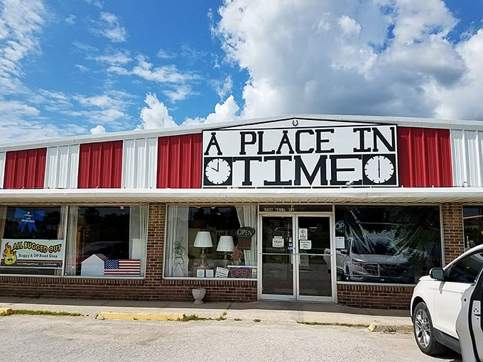 Time-travel's never been easier! This red-and-white wonderland is where nostalgia meets bargain hunting, and every visit feels like stepping into a retro dreamscape.