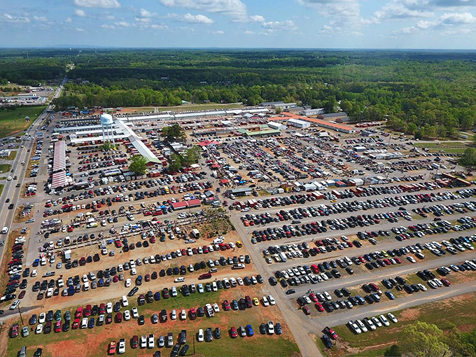 Welcome to bargain hunter's paradise! This aerial view of Anderson Jockey Lot could make even the most directionally-gifted person say, "I'm gonna need a bigger map."