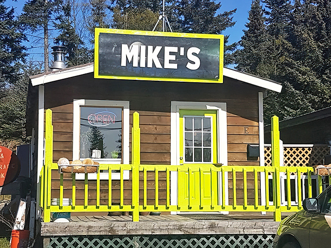 Welcome to Mike's Alaskan Eatery, where the lime green railings are as bright as the flavors inside. This cozy cabin-meets-food-truck vibe is your gateway to culinary bliss in Homer.