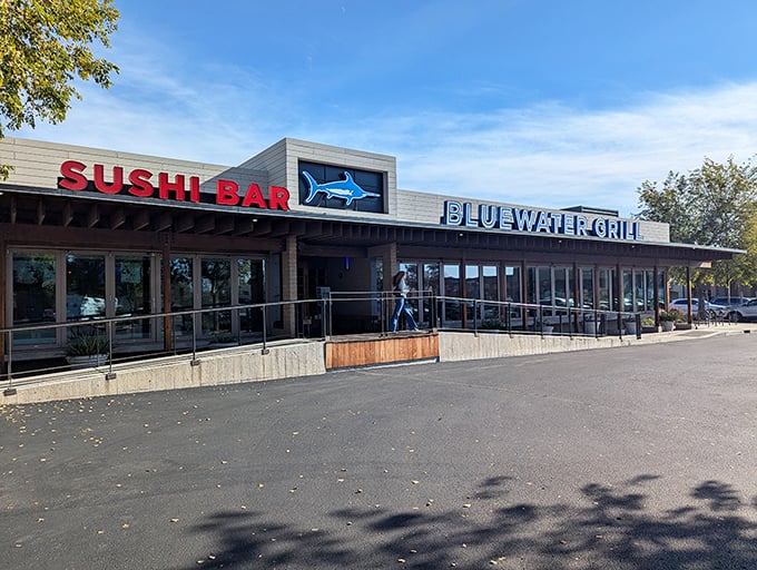 A seafood oasis in the desert? Bluewater Grill's sleek exterior promises a wave of culinary delights, making you forget you're landlocked in Phoenix.