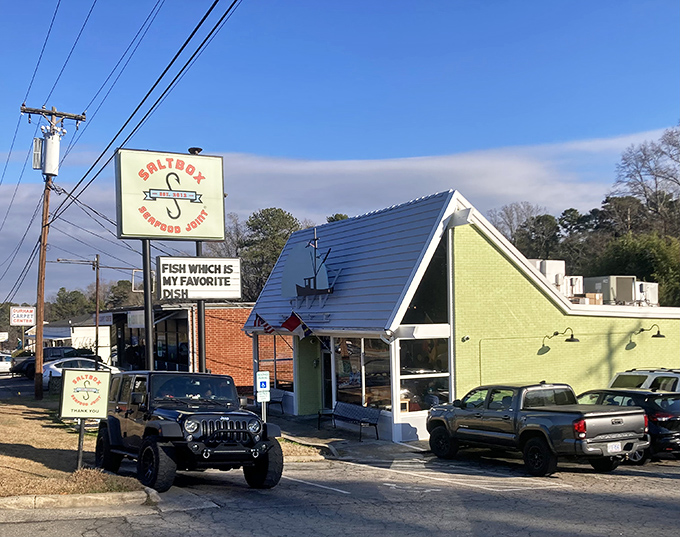 Welcome to seafood paradise! This unassuming exterior hides a treasure trove of oceanic delights that would make Poseidon himself jealous.