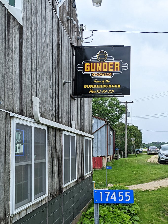 Welcome to burger paradise! Gunder Roadhouse's weathered exterior belies the flavor explosion waiting inside. It's like finding a treasure chest in your own backyard.