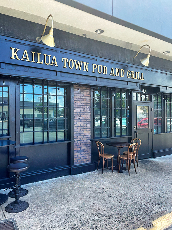 Welcome to flavor town! Kailua Town Pub and Grill's unassuming exterior hides a world of culinary delights waiting to be discovered.