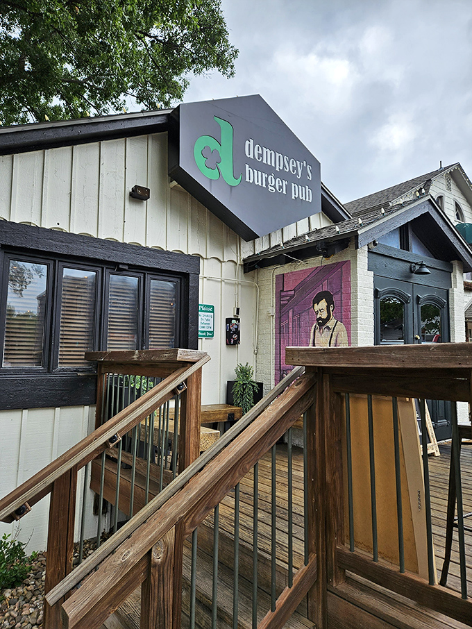 Welcome to burger paradise! Dempsey's charming exterior promises a feast for the senses, with a side of small-town charm.