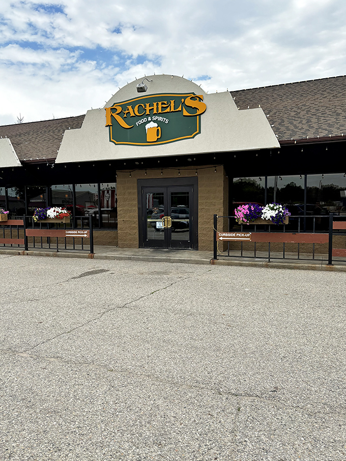 Welcome to Rachel's, where the exterior is as inviting as a warm hug from your favorite aunt. This place screams "come on in and loosen your belt!"