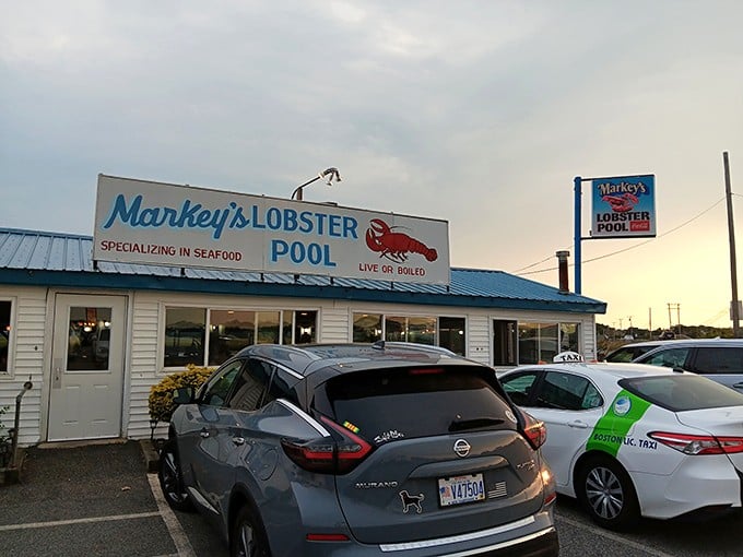 Welcome to seafood paradise! Markey's Lobster Pool beckons with its no-frills charm and promise of oceanic delights.