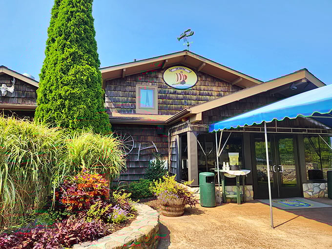 Ahoy, seafood lovers! The Nordic's shingle-clad exterior is like a treasure chest waiting to be opened. X marks the spot for delicious adventures!