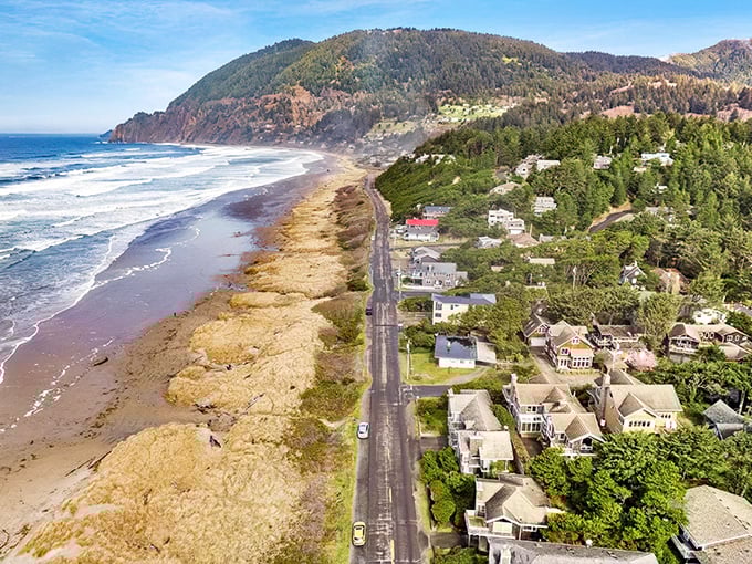 Manzanita's seven-mile stretch of pristine beach meets charming coastal homes—where nature and neighborhood create the perfect seaside symphony.