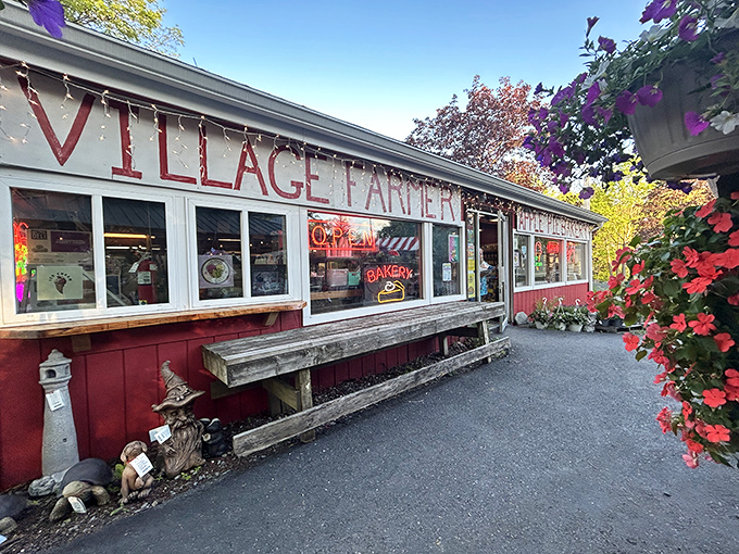Welcome to pie paradise! The Village Farmer and Bakery's charming exterior is like a siren call to dessert lovers everywhere.