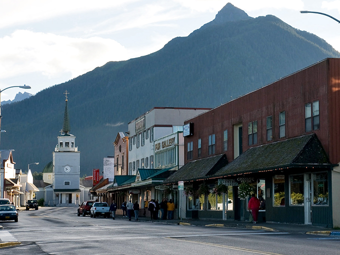 Sitka's skyline: Where nature and civilization play a game of "who's more photogenic?" Spoiler alert: It's a tie!