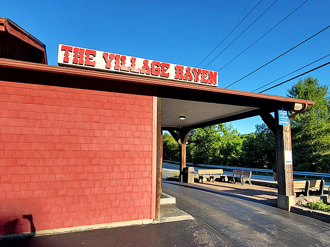 Welcome to flavor town! The Village Haven's unassuming exterior hides a treasure trove of culinary delights, proving you can't judge a restaurant by its siding.