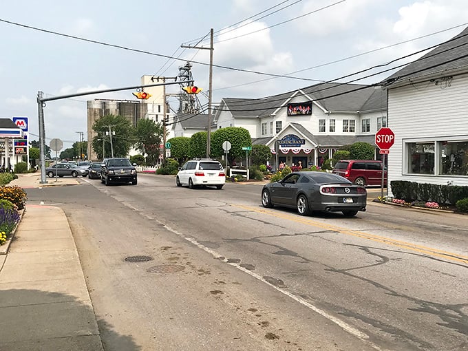 Welcome to Shipshewana, where time slows down and appetites rev up! This charming main street is like a buffet of quaint shops and eateries, each one more tempting than the last.