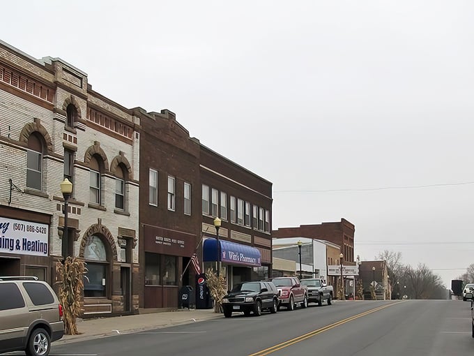 Welcome to Harmony, where silos and small-town charm collide! This view showcases a landscape that's part Norman Rockwell, part American Gothic, and 100% delightful.